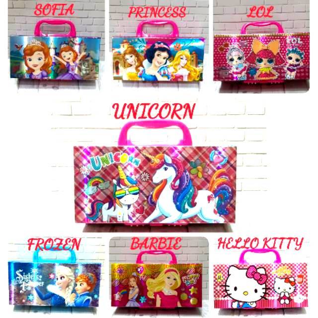 Jual Kotak pensil Anak 8D TImbul 3 Susun Ada cermin n Kode Kunci LOL ...