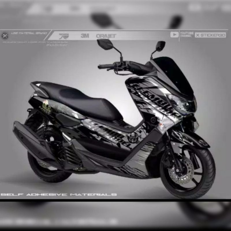 Jual Stiker Decal nmax Fullbody abu hitam | Shopee Indonesia
