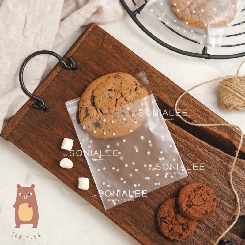 Jual Cookies Packing Polkadot Doff / Kemasan biskuit / kantong plastik ...