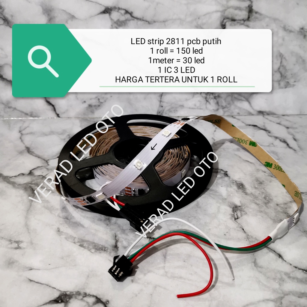 Jual Led strip ws2811 2811 150 led 150 led 30 led 12Volt 12V strobo ...