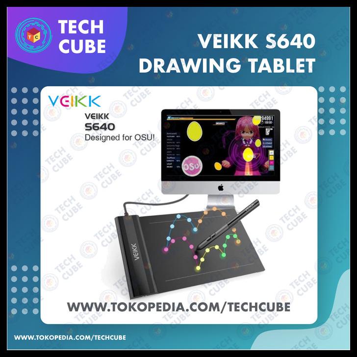 Jual Veikk S640 Digital Graphic Drawing Pen Tablet Osu Alt H420 G430 ...