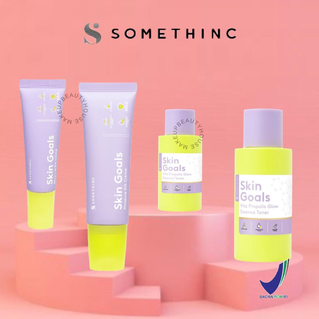 Jual SOMETHINC Skin Goals Series - Moisture Silk Creme | Vita Propolis Glow Essence Toner ...