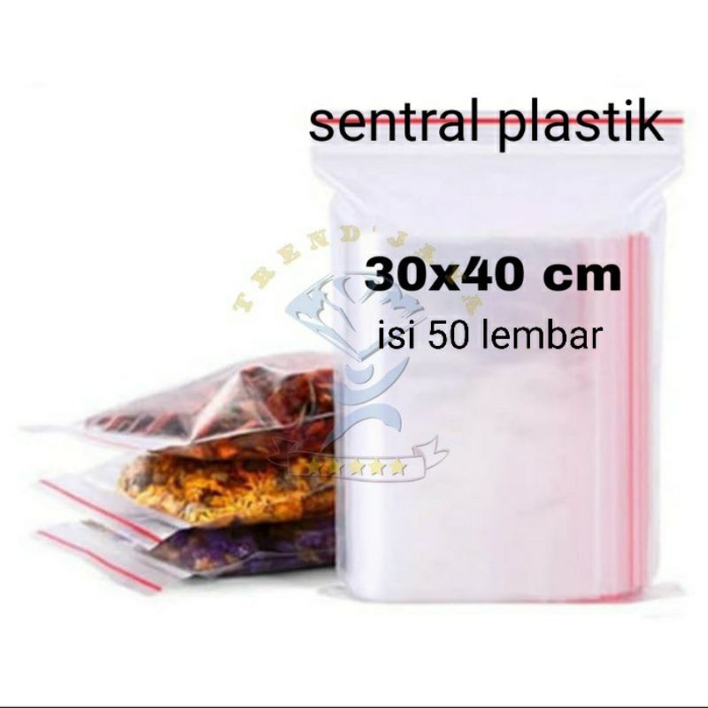 Jual Plastik Klip Jumbo Ukuran 30 cm x 40 cm Isi 50 Lembar | Shopee ...