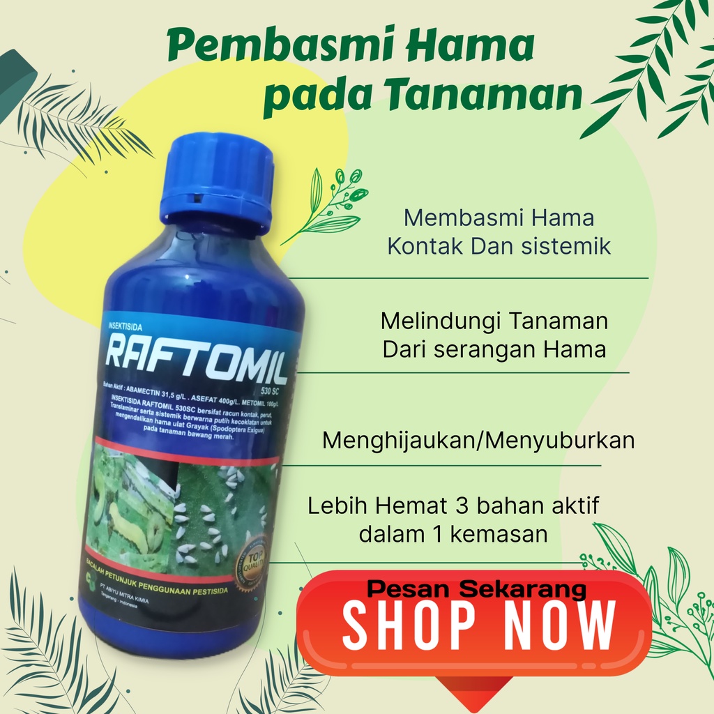 Jual RAFTOMIL 1Liter OBAT SUNDEP PADI pembasmi hama tanaman abamektin ...