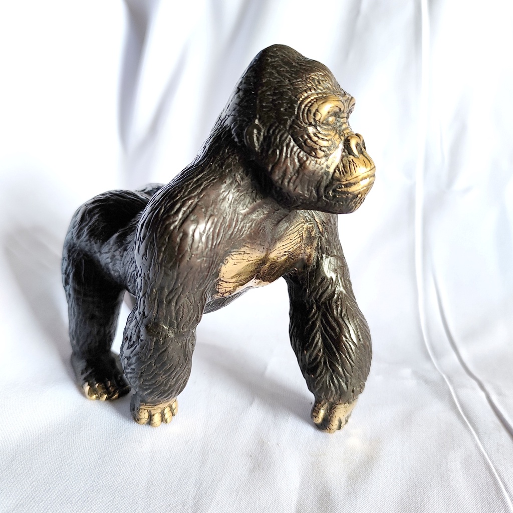 Jual kingkong gorilla brass statue vintage | patung gorila kong ...