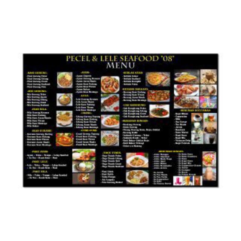 Jual cetak stiker / kertas menu makanan | Shopee Indonesia