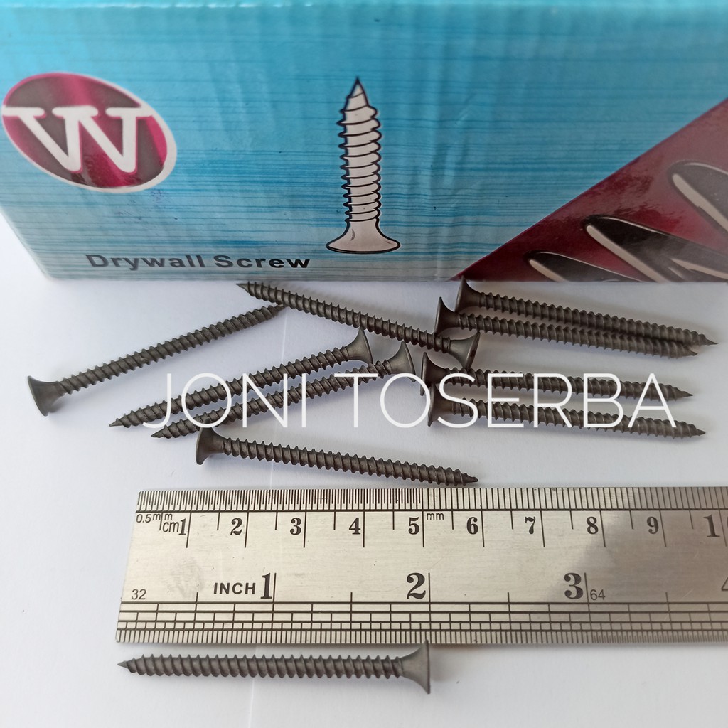 Jual Sekrup Gypsum Drywall Skrup 6 x 2" / 5 cm | Shopee Indonesia