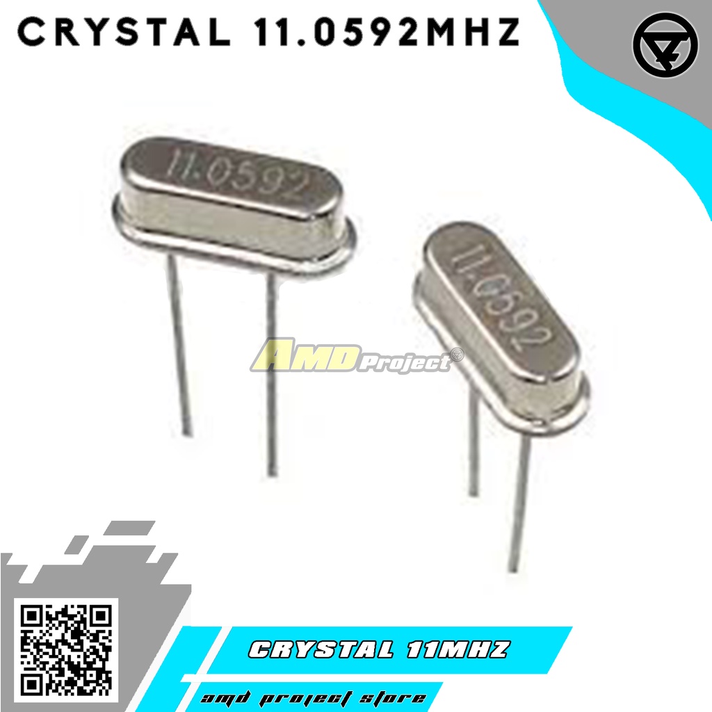 Jual Crystal 11.0592Mhz Xtal 11.0592 Mhz Oscillator 11Mhz DIP HC-49S | Shopee Indonesia