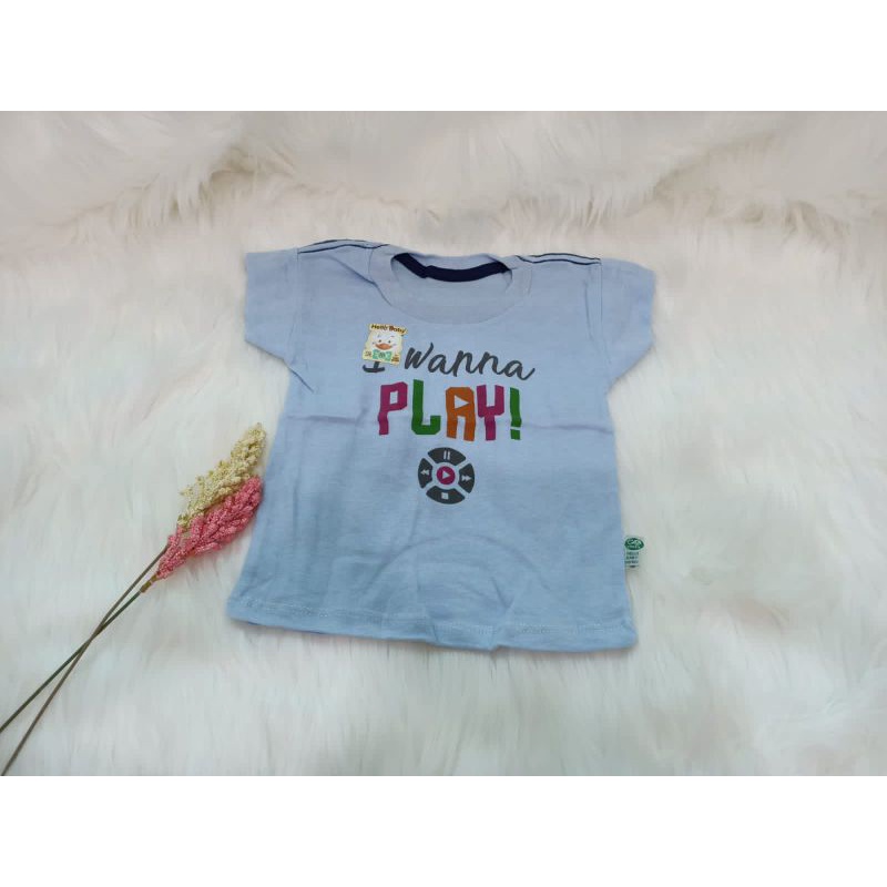 Jual Kaos Oblong Sablon Hello Baby usia 6 bulan - 3 tahun | Shopee ...