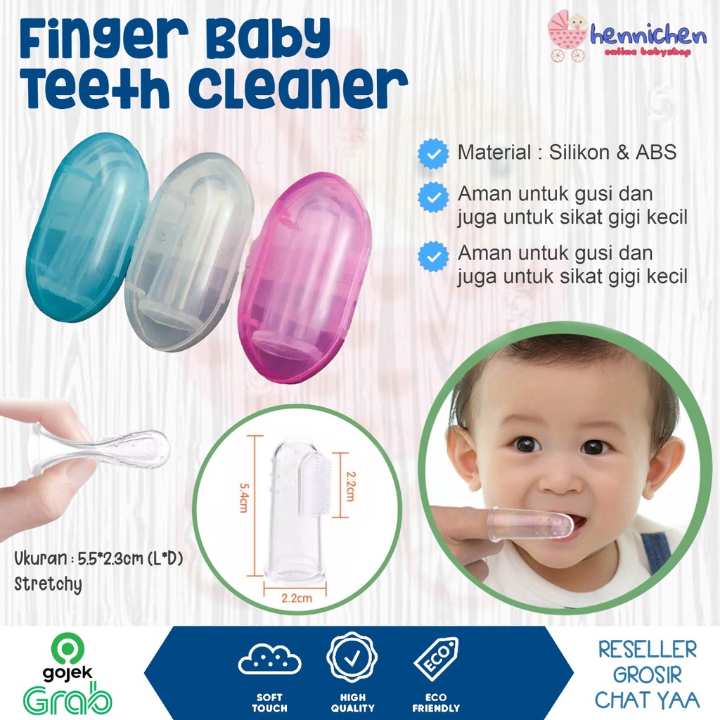 Jual Sikat Lidah dan Gigi Gusi Bayi Jari Bayi Finger Baby Teeth Cleaner ...