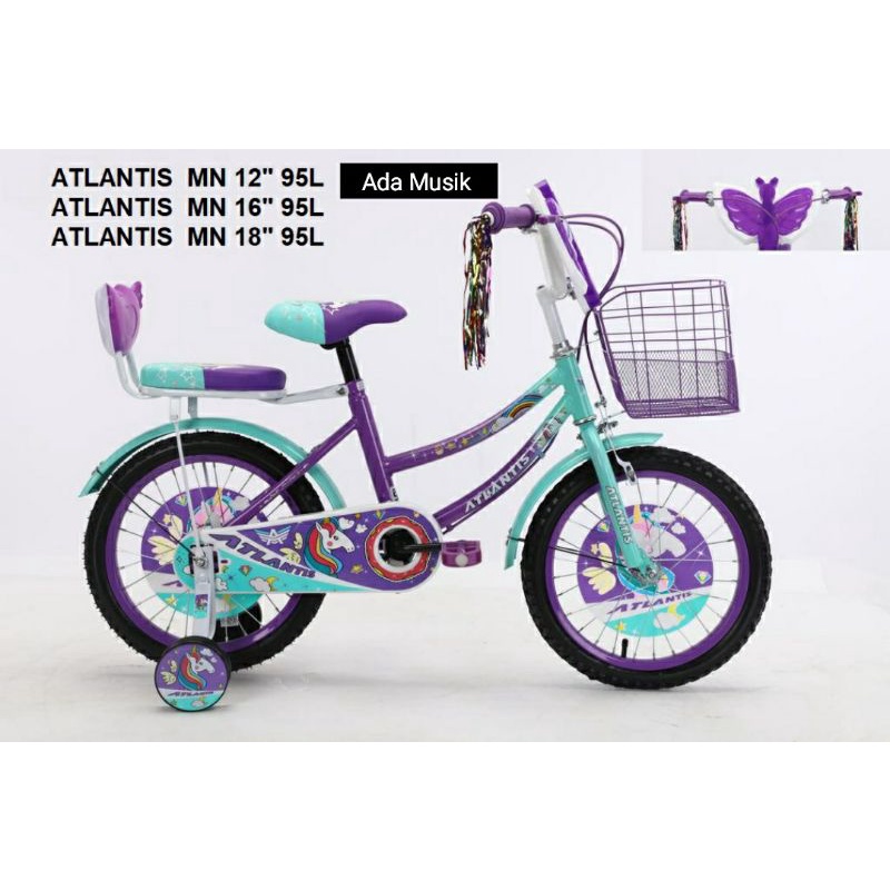 Jual Sepeda Mini 16 inch Merk Atlantis 95L Musik | Shopee Indonesia