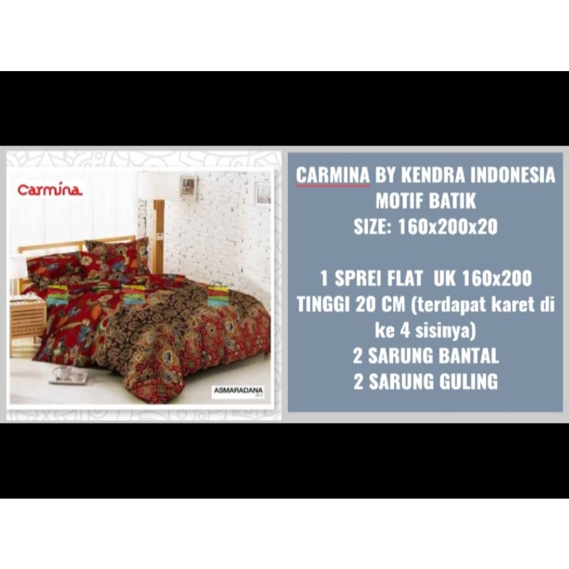 Jual SPREI BATIK MOTIF ASMARADANA - CARMINA QUEEN 160X200X20 | Shopee ...