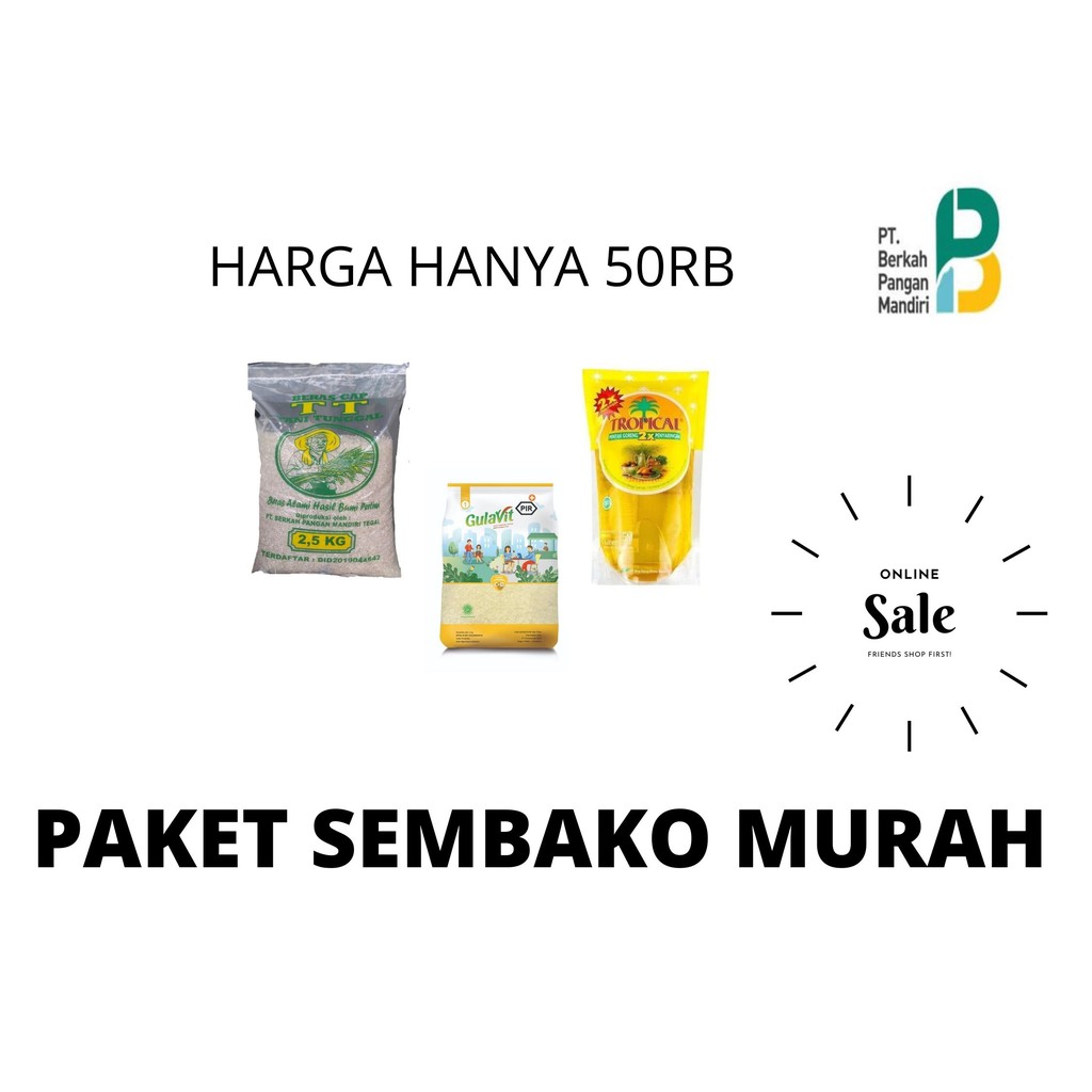 Jual Paket Sembako Mini MURAH Cocok Buat Anak KOS ( Beras,Gula,Minyak ...