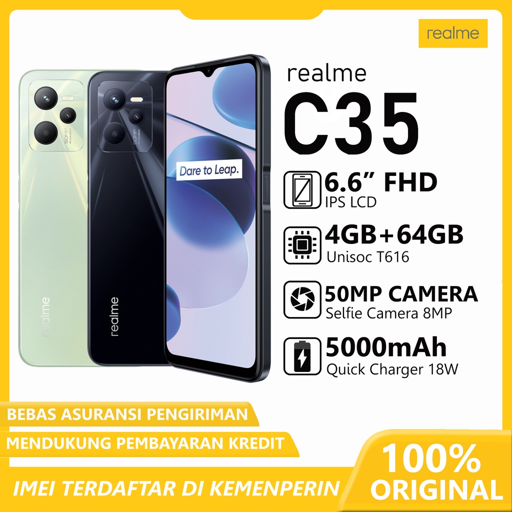 Jual realme C35 4/64GB - Garansi resmi | Shopee Indonesia