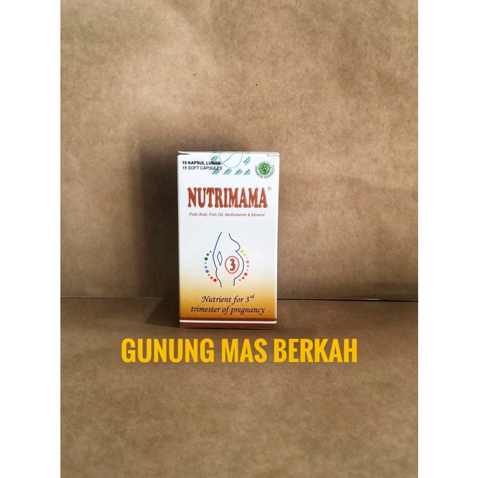 Jual NUTRIMAMA Nutrimama 3 isi 15 Softgels - Suplemen dan vitamin ibu Hamil trimester ketiga ...