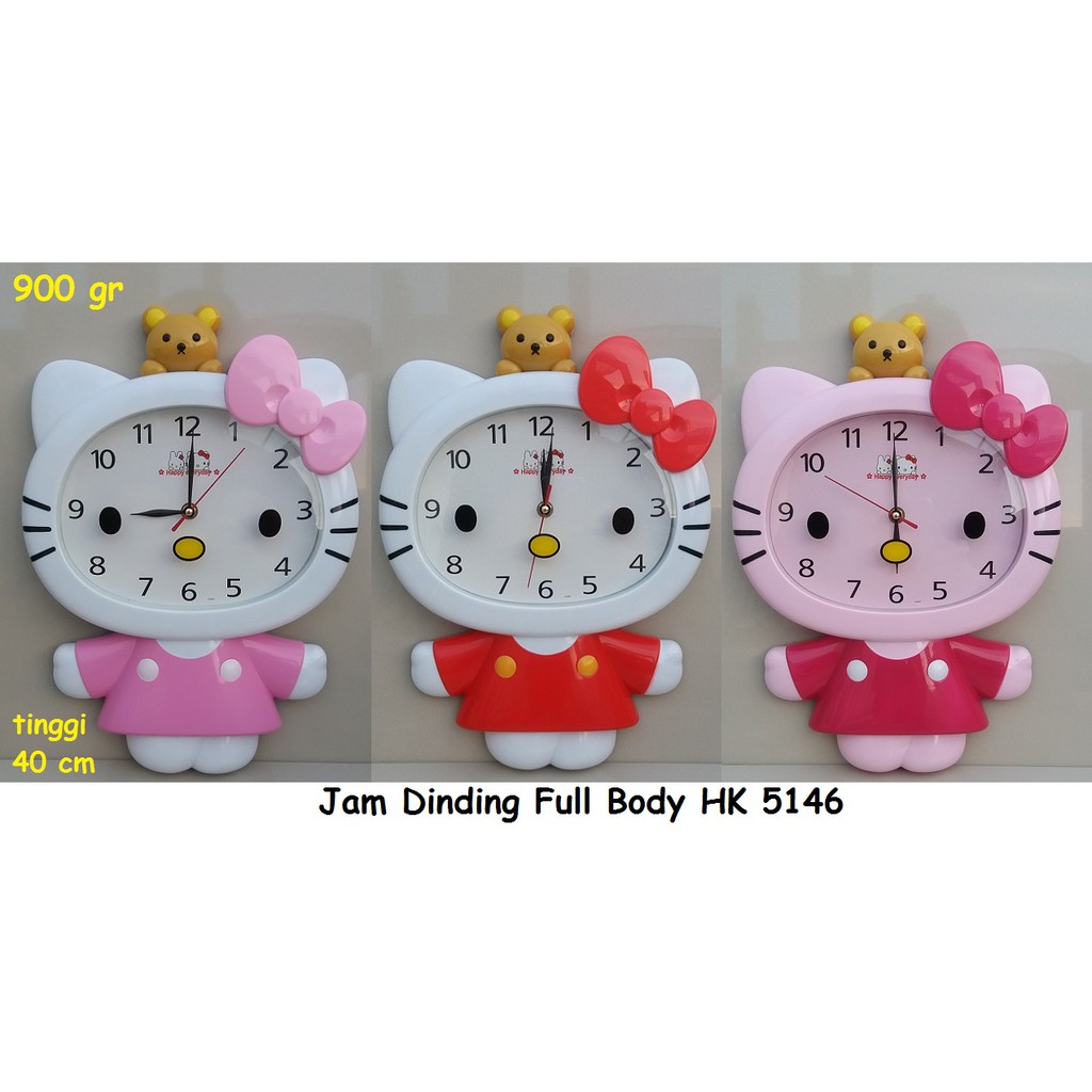 Jual JAM HELLO KITTY / JAM DINDING HELLO KITTY FULLBODY ( 5146 ...