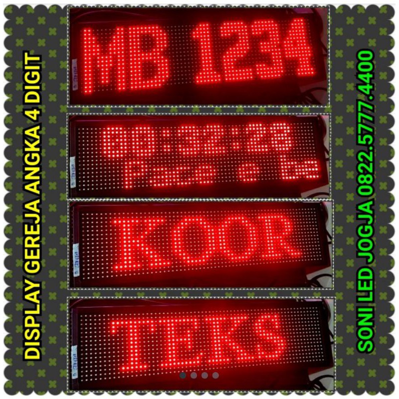 Jual Sepasang Dispay gereja 4 digit angka (2 display Penampil, 1 ...