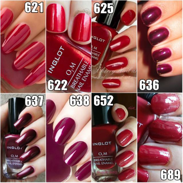 Jual Kutek Halal INGLOT warna merah marun 621 622 625 636 637 638 652 ...