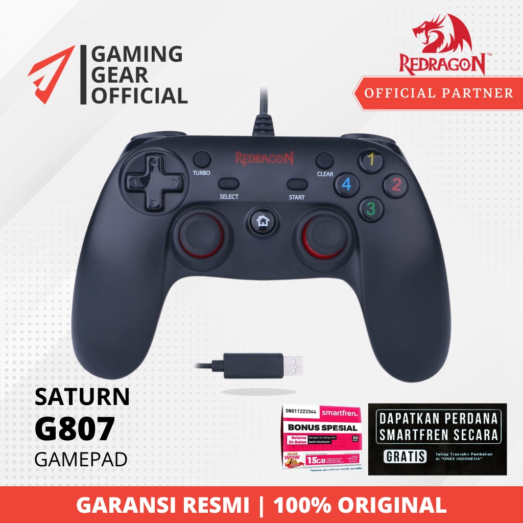 Jual [100% ORI] Redragon SATURN - G807 Gamepad Joystick | Shopee Indonesia