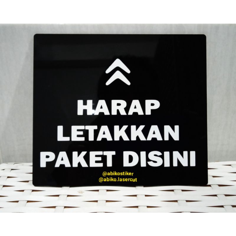 Jual SIGN BOARD ACRYLIC - PAPAN TANDA AKRILIK HARAP LETAKKAN PAKET DI ...