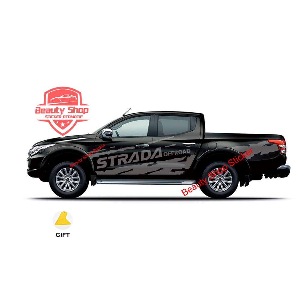 Jual sticker stiker strada triton offroad lumpur mitsubishi triton 4x4 ...