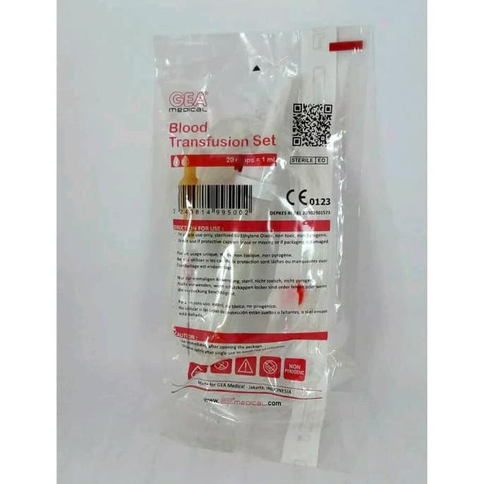 Jual Gea Blood Transfusion Set 20 Drops/Ml Tokabkbek33 Kualitas Baik ...