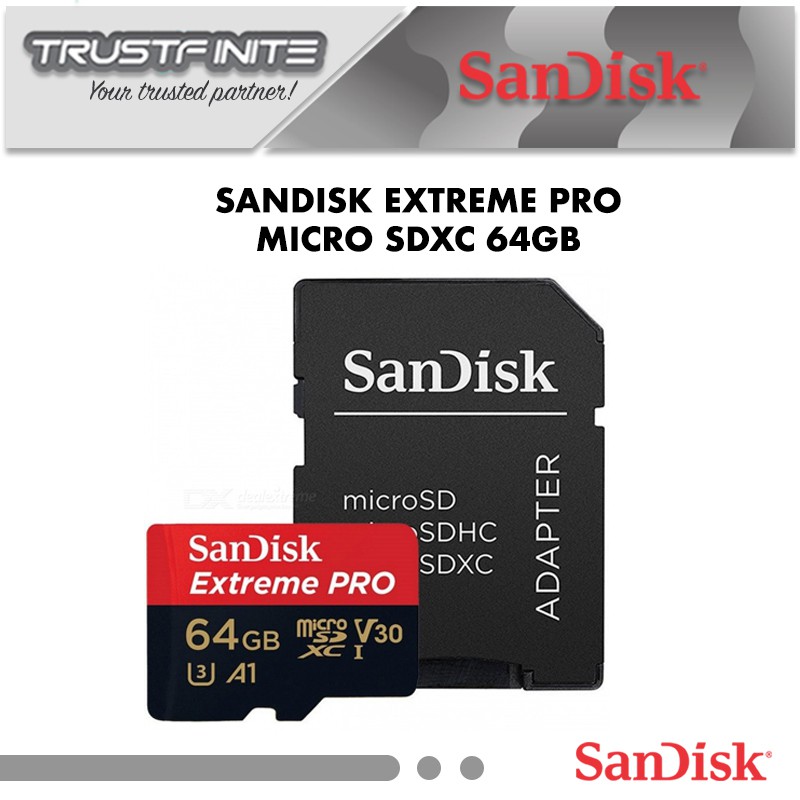 Jual Sandisk Extreme Pro MicroSD 64GB 200MB/S A2 for Action Cam Drone ...