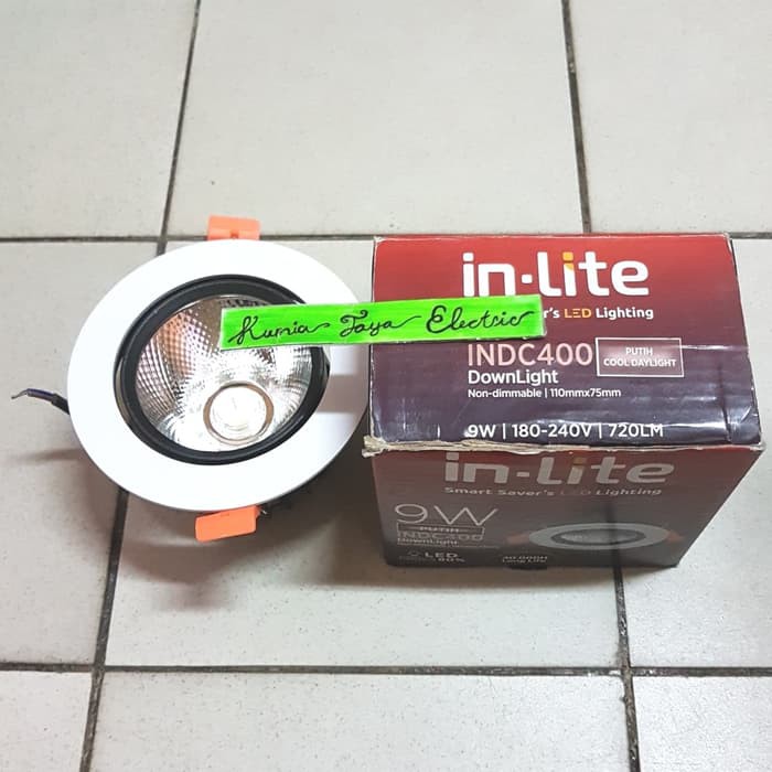 Jual Lampu LED Inlite Downlight Tanam COB INDC400 9W Putih / Cool ...