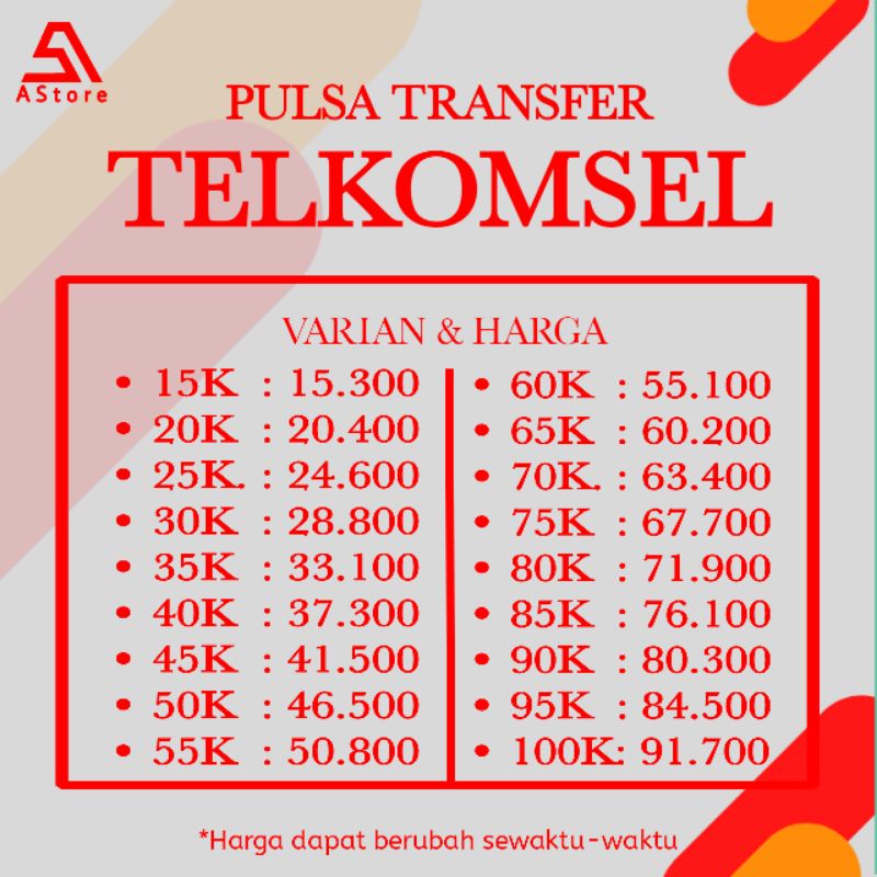 Jual PULSA TRANSFER TELKOMSEL / LOOP / SIMPATI / AS TERMURAH PROMO 20K ...