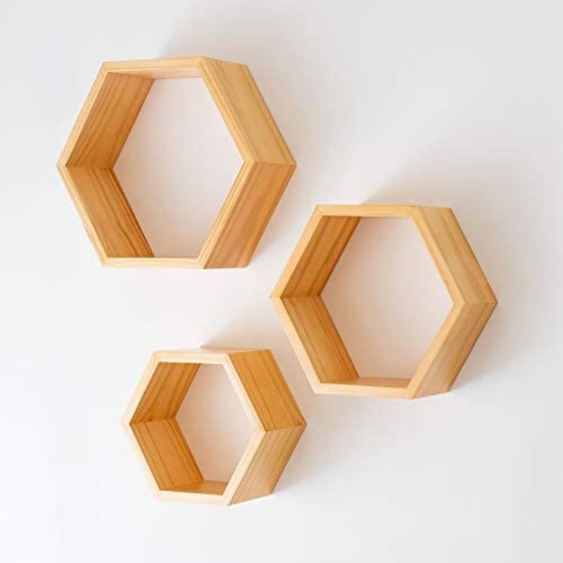 Jual RAK DINDING HEXAGONAL KAYU NATURAL 1 PCS 1kg muat 3 lebih hemat ... Jual RAK DINDING HEXAGONAL KAYU NATURAL 1 PCS 1kg muat 3 lebih hemat ...