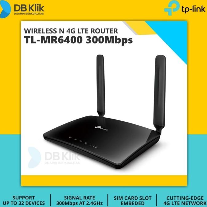 Jual Router TP Link TL-MR6400 300Mbps Wireless N 4G LTE-TPLink MR6400 ...