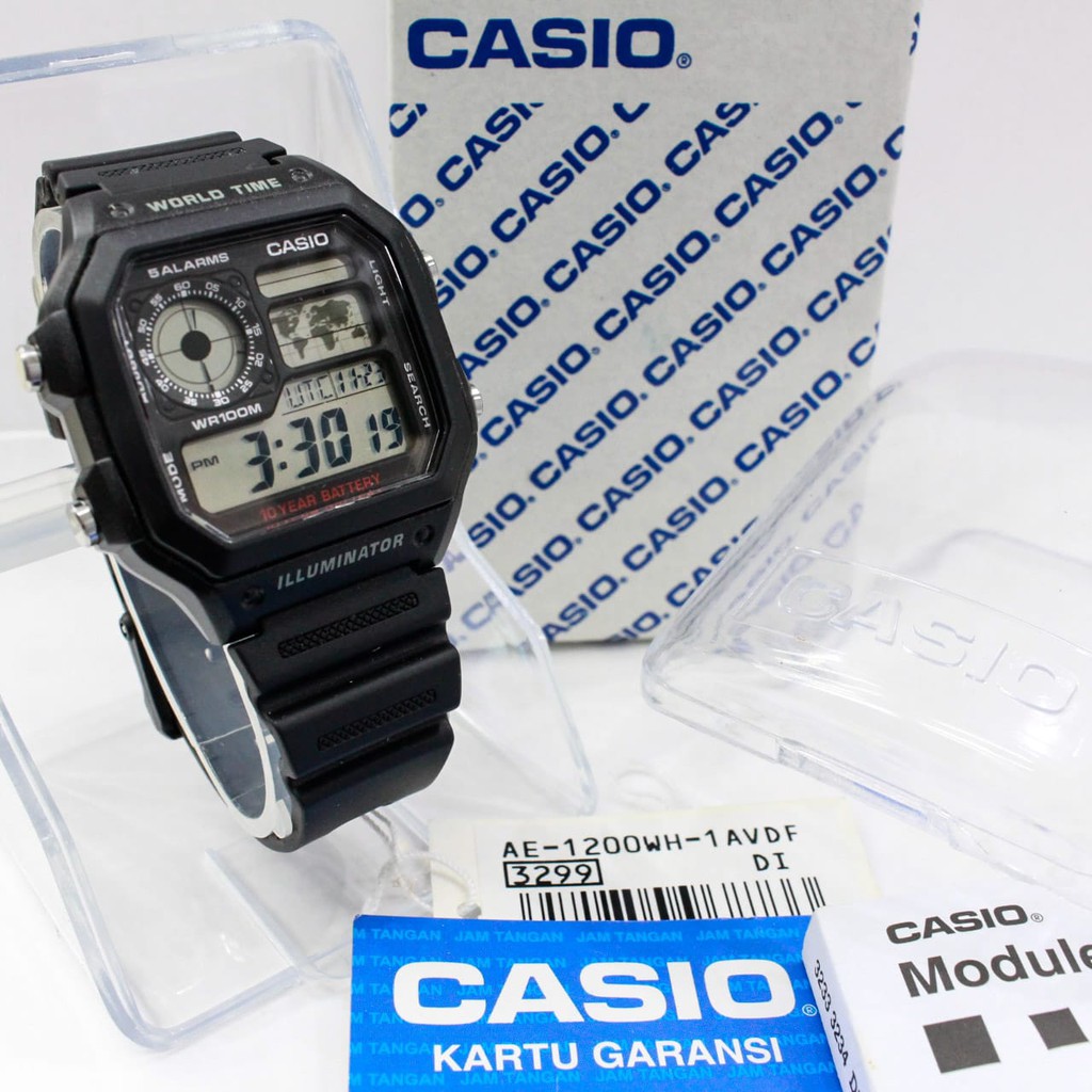 Jual Jam Tangan Pria Casio [ AE-1200WH-1AVDF ] Original Garansi Resmi | Shopee Indonesia