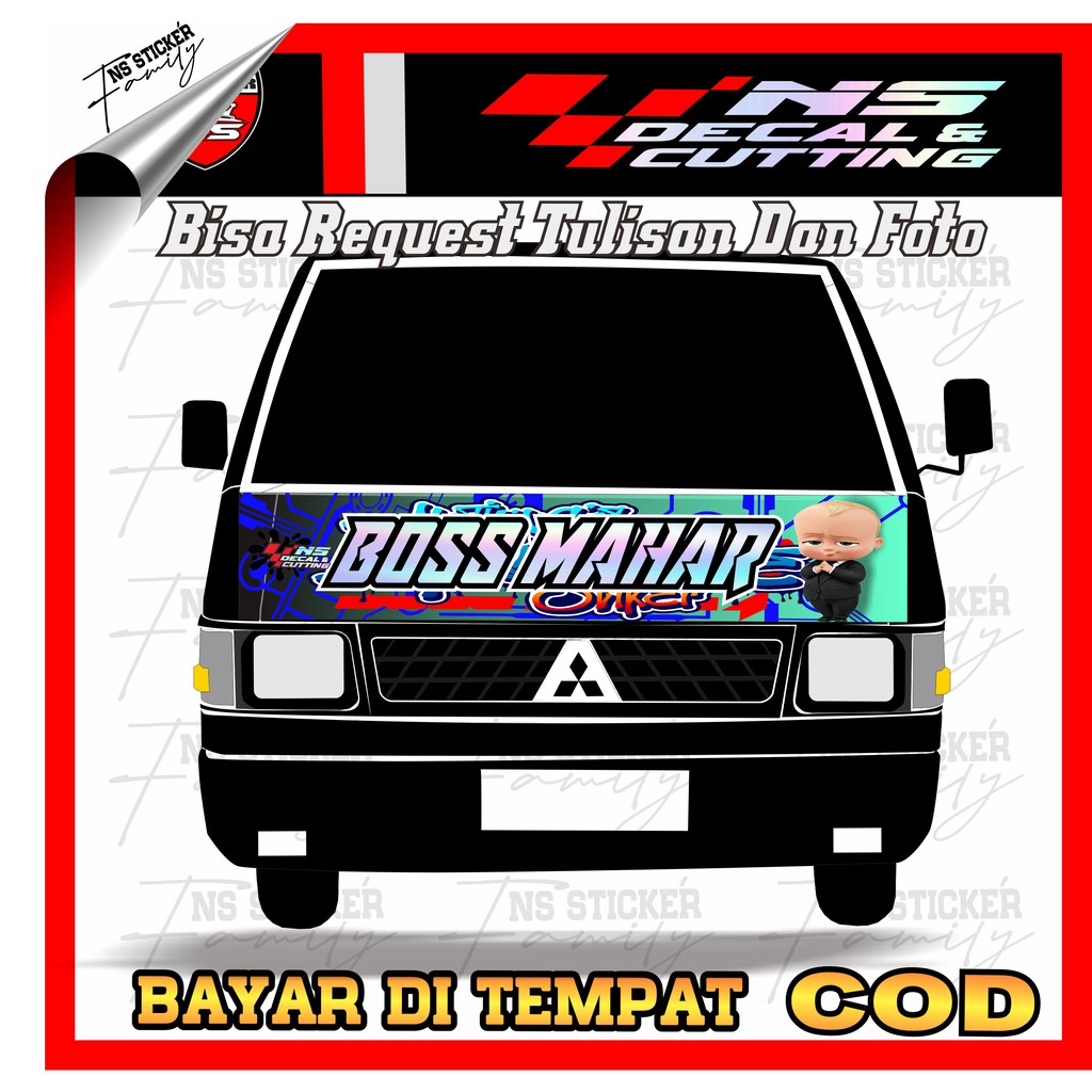 Jual Stiker L300 Stiker Decal Kabin Depan L300 Carry Truck | Shopee ...
