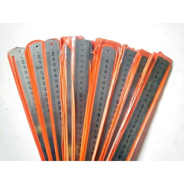 Jual penggaris besi / garisan besi / Penggaris Stainless Steel 50cm ...