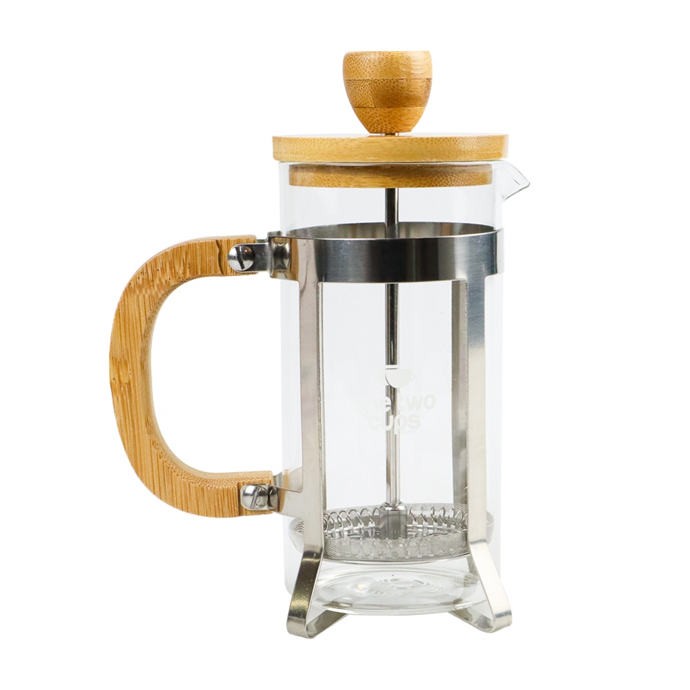 Jual One Two Cups French Press Coffee Maker Pot Gagang Kayu 350ml ...