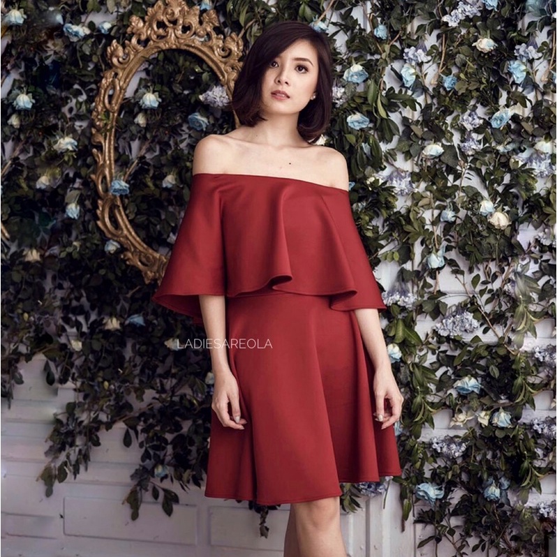 Jual Sabrina dress pesta wanita dress off shoulder gown gaun party big ...