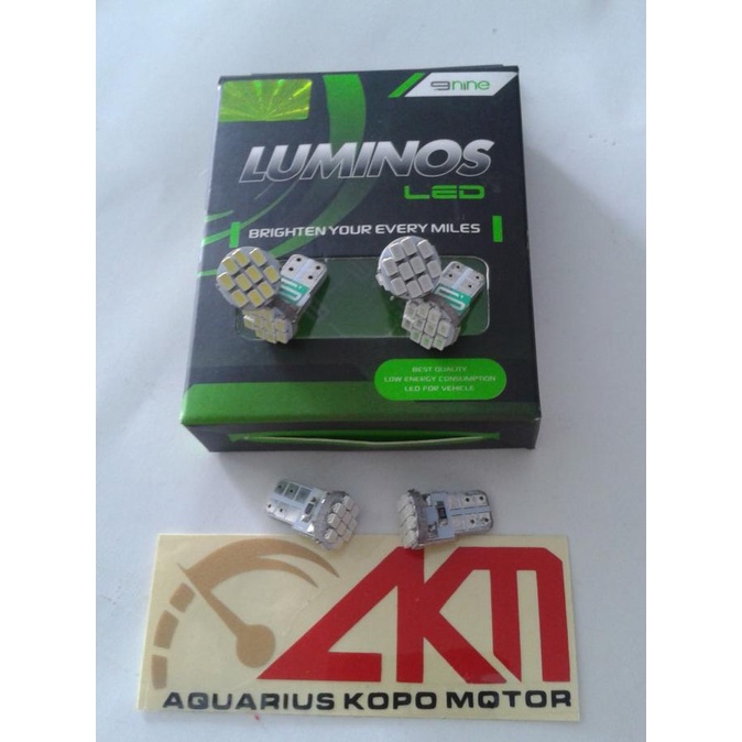 Jual Bohlam Lampu LED Nine Luminos T10 10 Mata Titik Pipih Senja / Sen ...