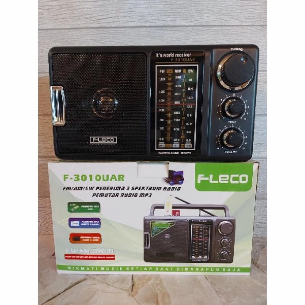 Jual Radio FLECO F-3010UAR USB SD MP3 AM/FM/5W Radio BerSuara Jernih ...