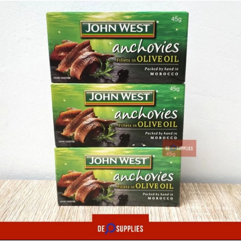 Jual John West Anchovies Fillet in Olive Oil 45gr - Anchovy Teri Zaitun | Shopee Indonesia