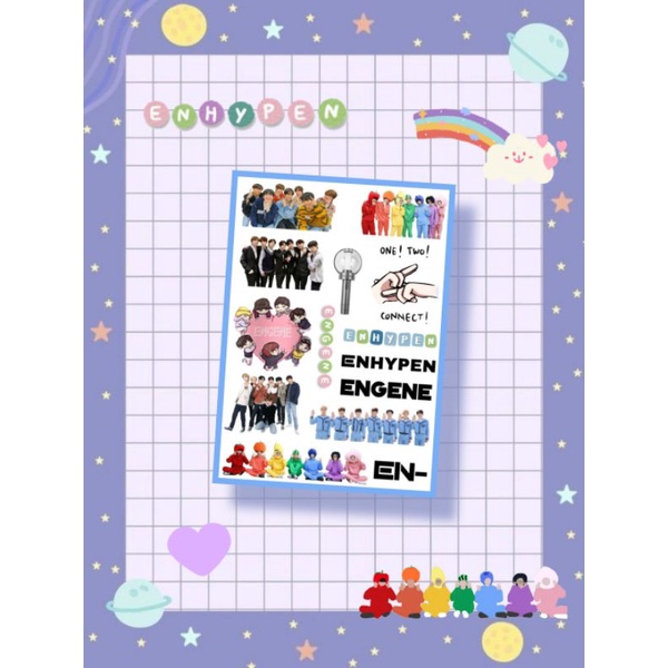 Jual Stiker ENHYPEN / Stiker Kpop / Jungwon / Heeseung / Jay / Jake / Sunghoon / Sunoo / Ni-Ki ...