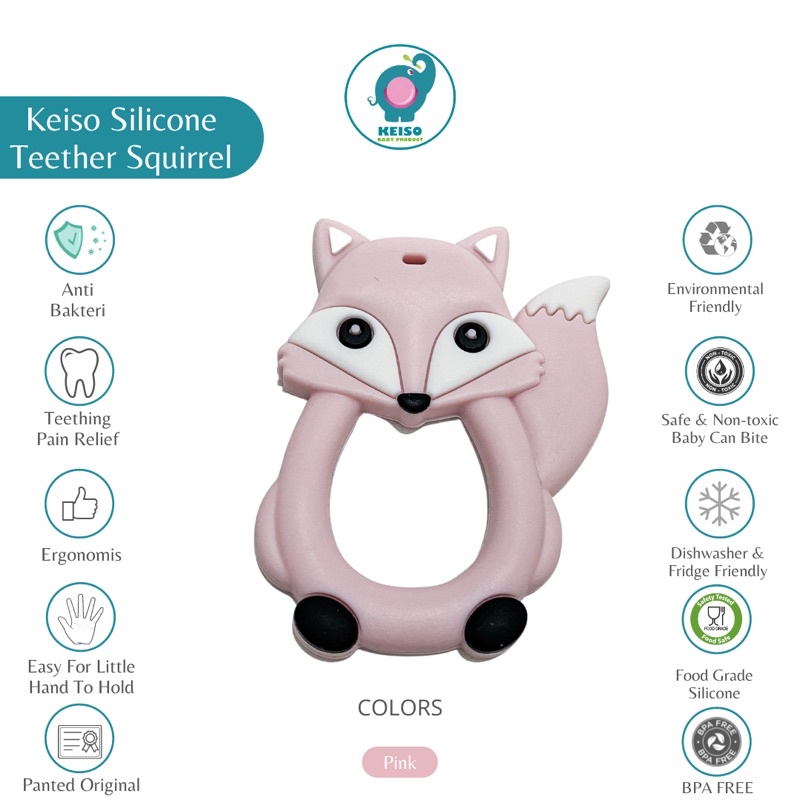 Jual Keiso Silicone Teether Squirrel ( mainan gigi silicone / mainan ... Jual Keiso Silicone Teether Squirrel ( mainan gigi silicone / mainan ...