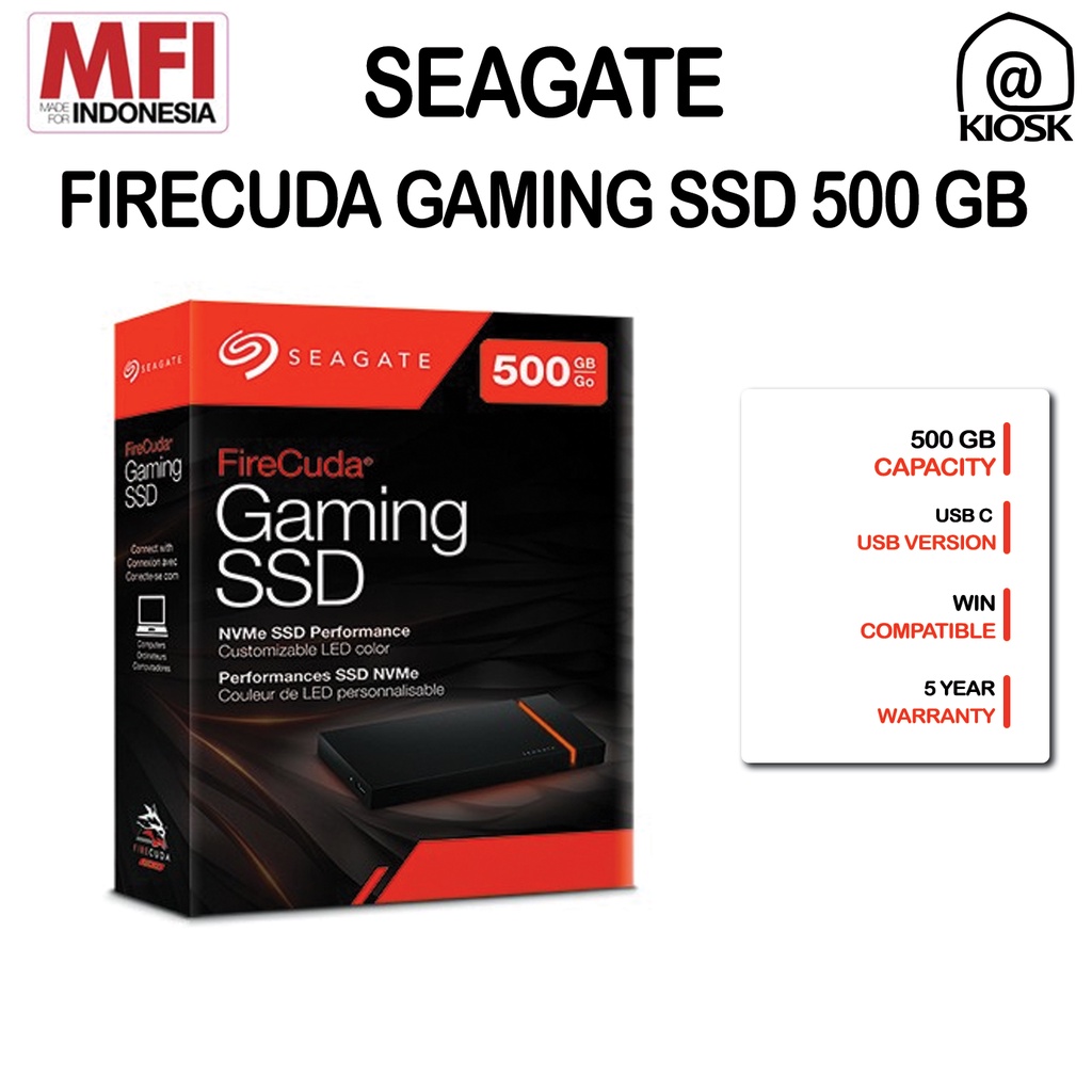 Jual Seagate Firecuda Gaming SSD 500GB / USB-C / Garansi 5 Tahun ...