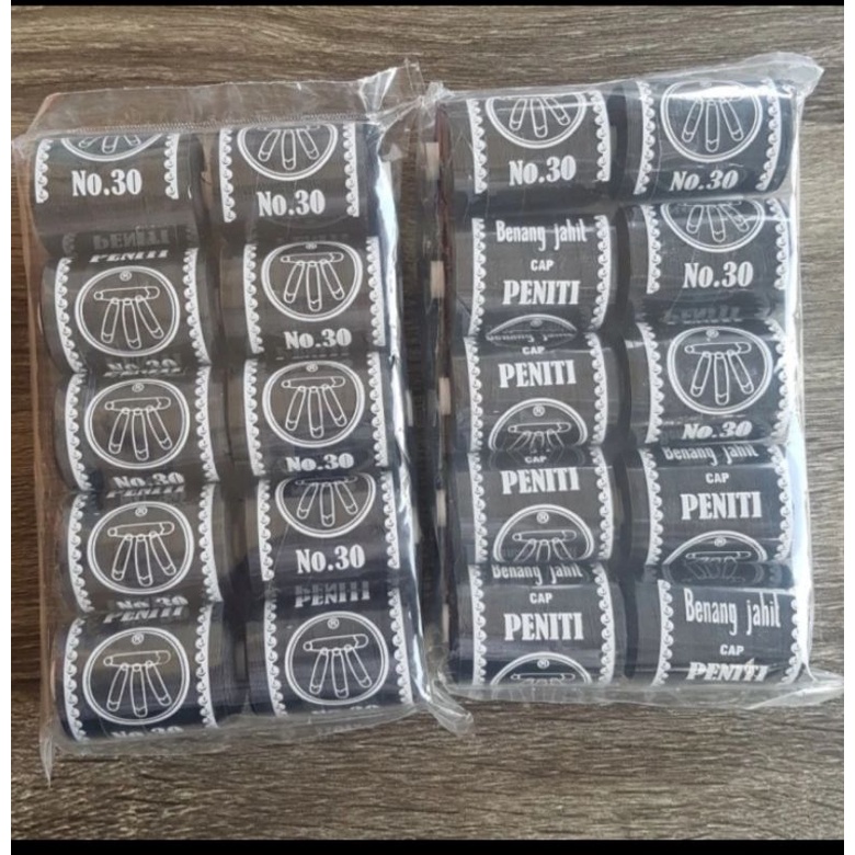 Jual Benang Jahit Nilon Cap Peniti no 30 / 1 pack isi 10 Gulung Nylon ...