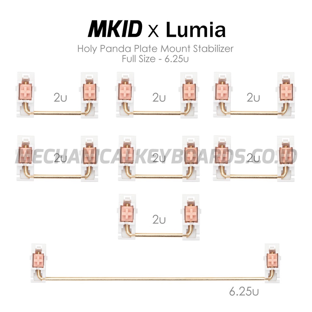 Jual MKID x Lumia Holy Panda Plate Mount Keyboard Stabilizer Sets (Full ...