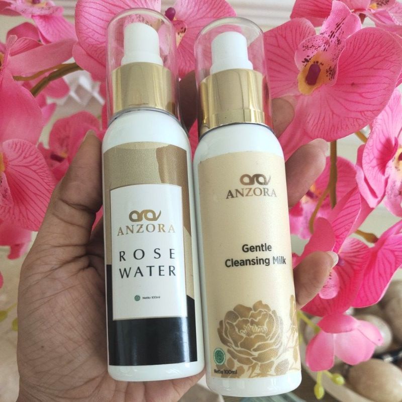 Jual rose water anzora/cleansing milk anzora/rose water/cleansing ...