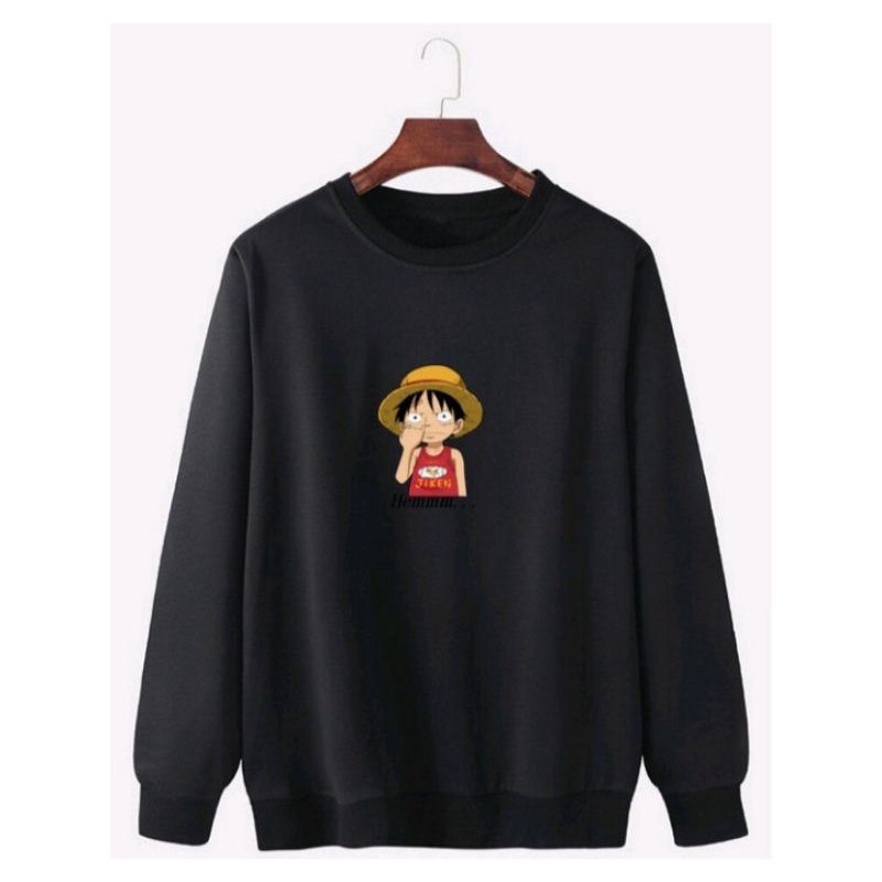 Jual Sweater Crewneck one piece lengkap gmbar luffy | Shopee Indonesia
