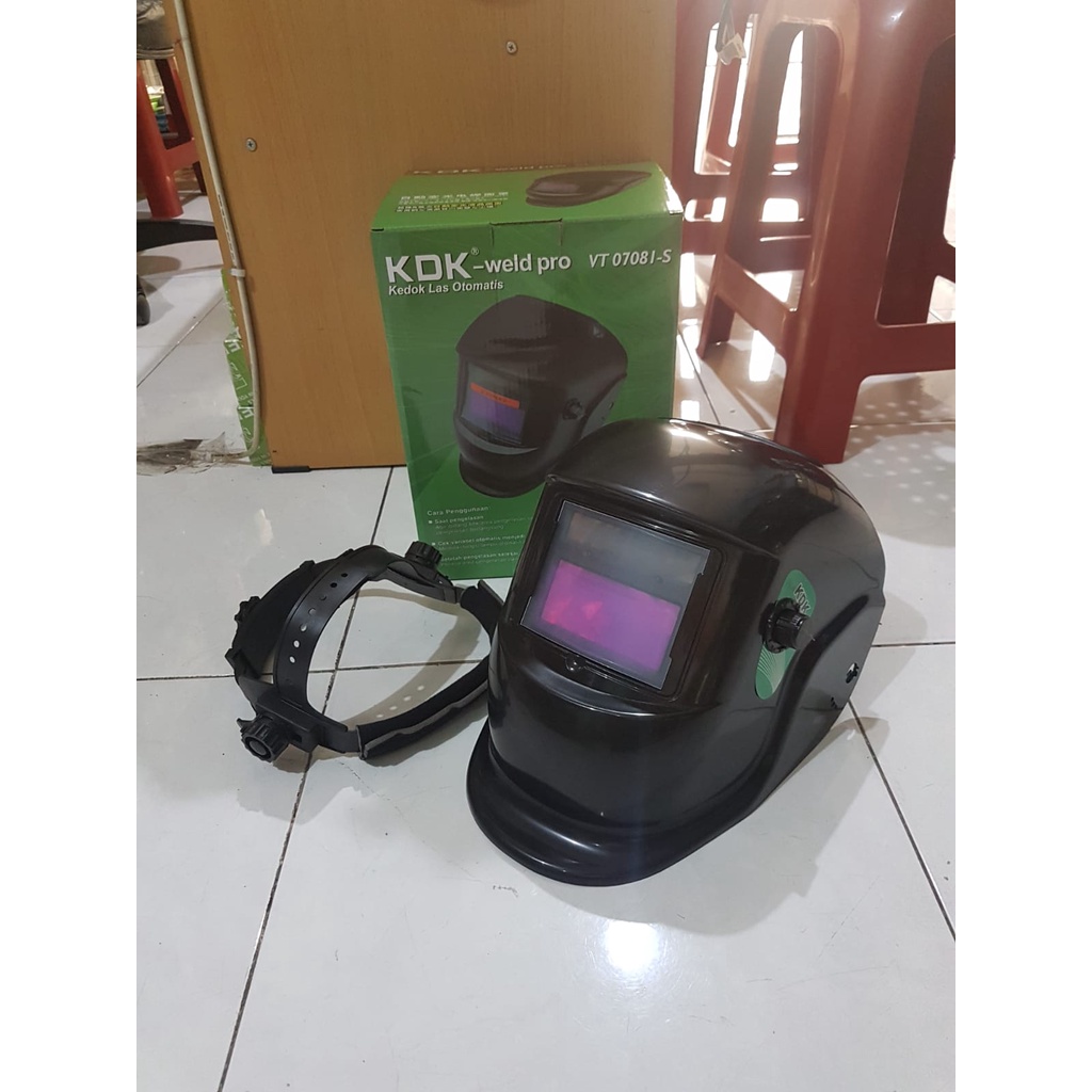 Jual KDK Helm Las Otomatis auto darkening helmet kedok topeng las ...