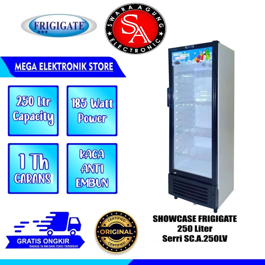 Jual Kulkas Showcase 5 Rak Frigigate Type: SCA-250LV (Khusus Daerah ...