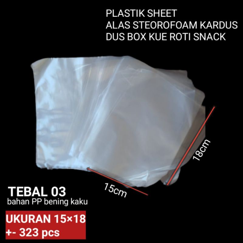 Jual PLASTIK SHEET 15x18 cm / ALAS STEOROFOAM KARDUS DUS BOX KUE ROTI ...