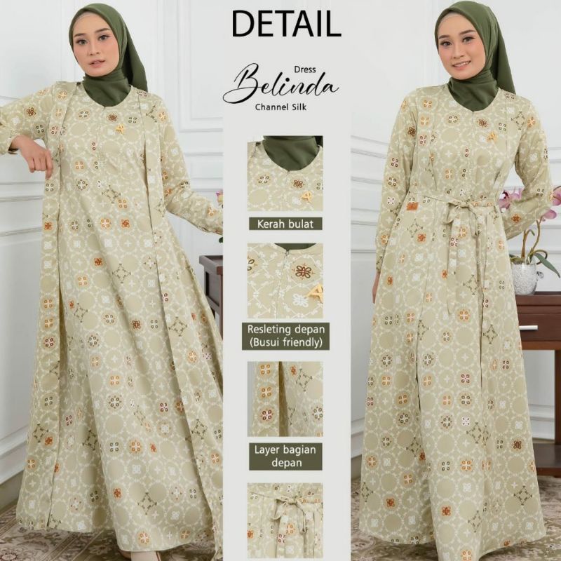 Jual BELINDA DRESS by Ar Rafi [ NEW - AR Rafi Dress Series ] Gamis Ar ...